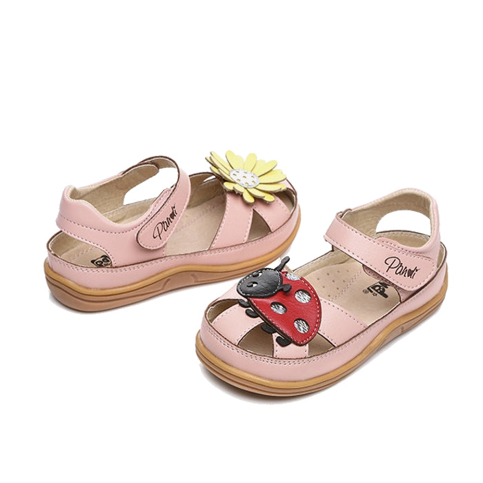Toddler Girls Flower Ladybug Sandals Toddler 10.5 – JustBeSpecial